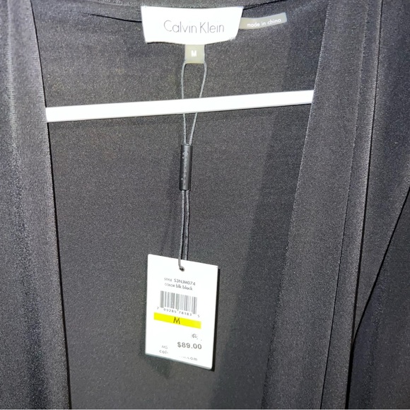 Calvin Klein | Sweaters | Calvin Klein Long Open Front Black Cardigan ...